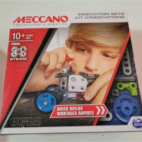 Meccano | Toys | Meccano Quick Builds Steam Building Kit With Real ...